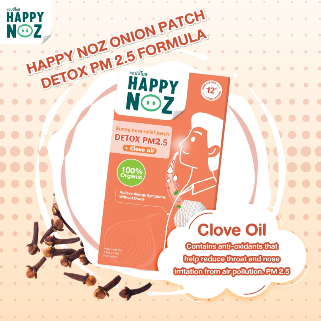 Happy Noz Adult Detox PM2.5 100% Organic Onion Sticker ...