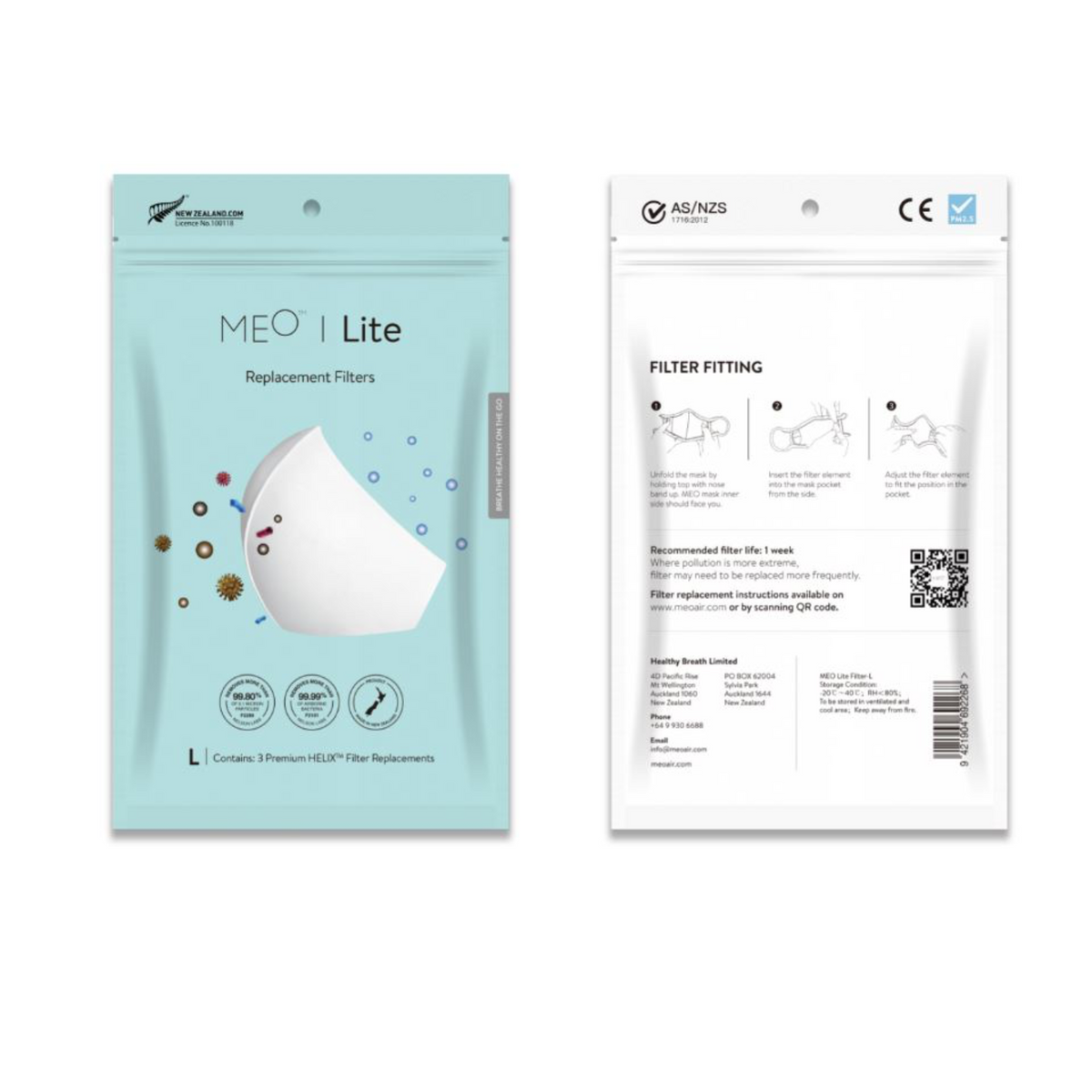 Meo Lite Helix Filter Pack of 3 (Medium/Large) – NATURALLYBABYPH CO.