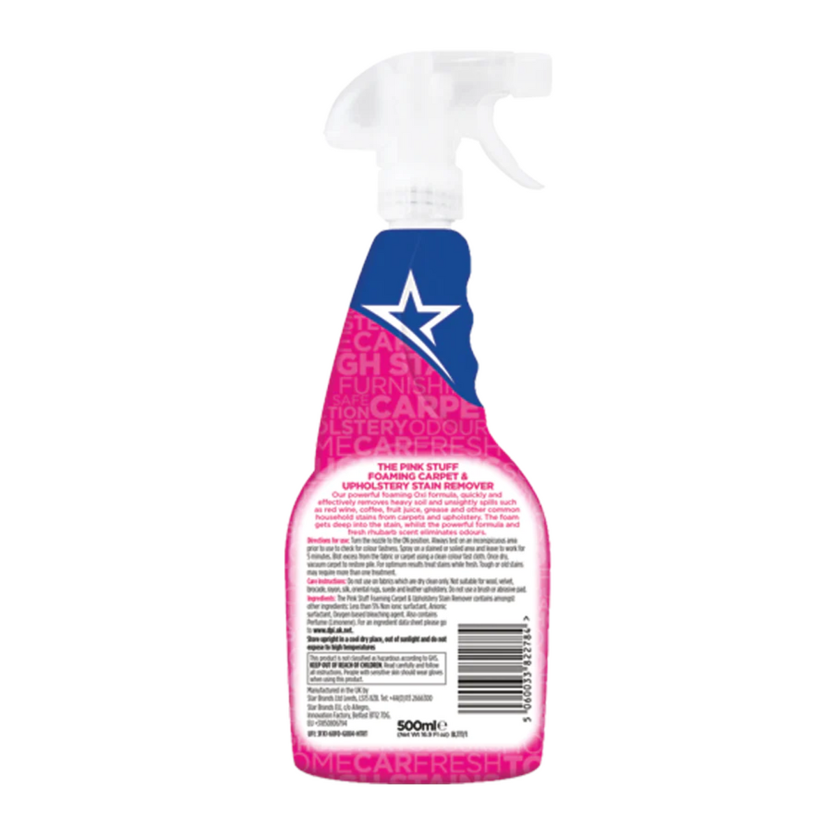 The Pink Stuff The Miracle Foaming Carpet & Upholstery Stain Remover ...