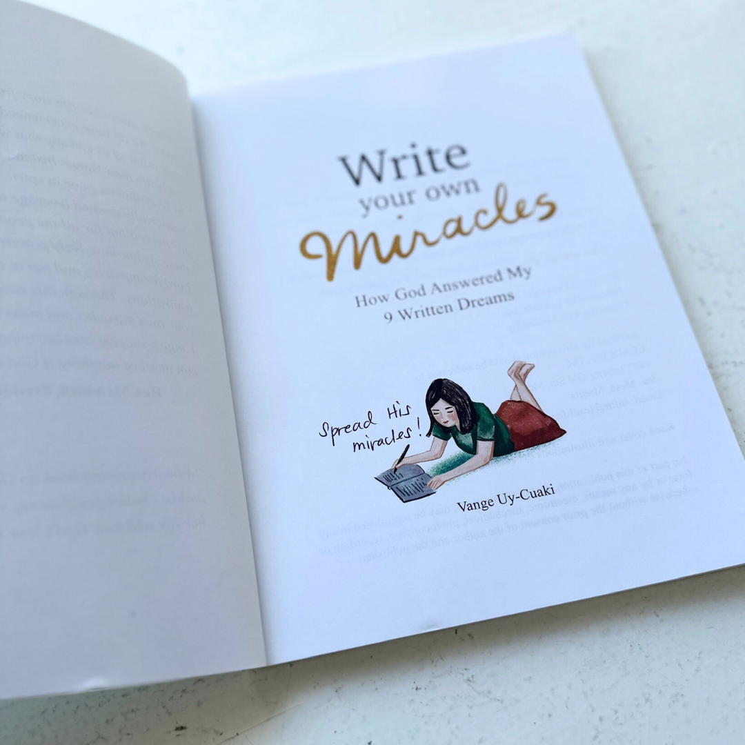 Write Your Own Miracles Book by Ms. Vange Uy-Cuaki – NATURALLYBABYPH CO.