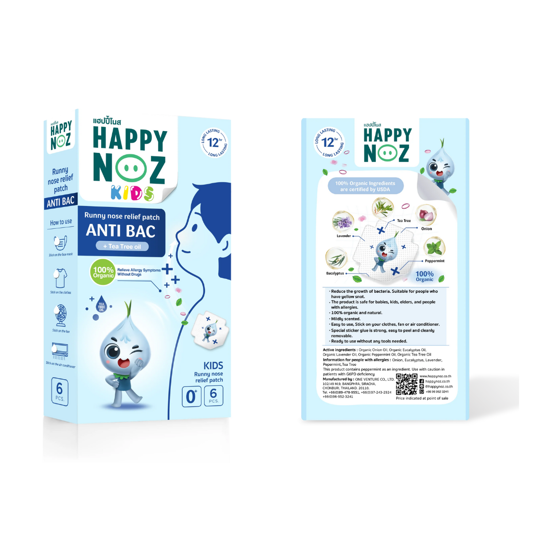 Happy Noz Organic Onion Sticker: Antibac with Tea Tree Oil (6s ...
