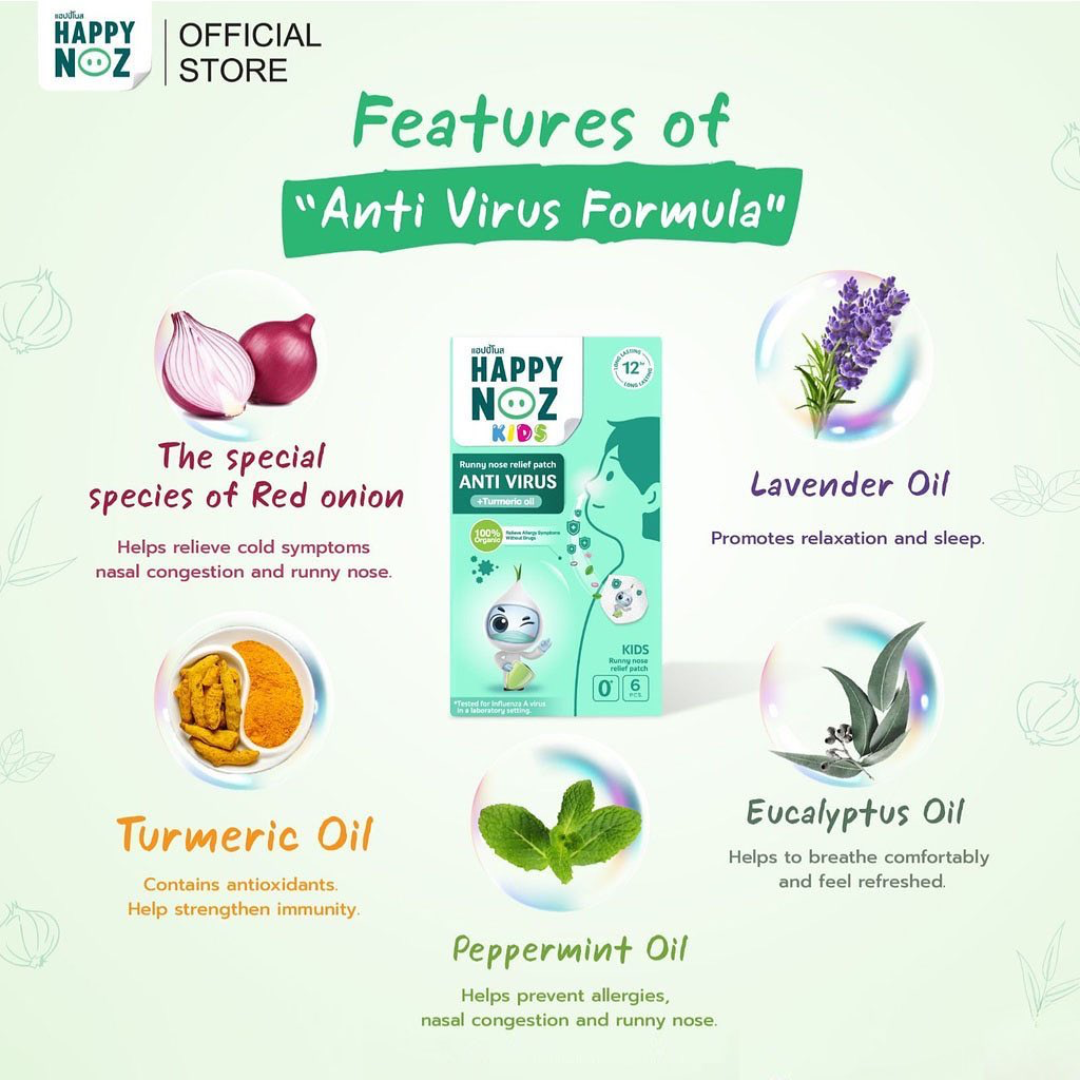 Happy Noz Organic Onion Sticker: Anti-Virus (6s) – NATURALLYBABYPH CO.
